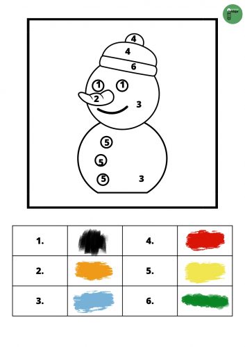 Colorea divertidos dibujos de INVIERNO siguiendo un patrón ...