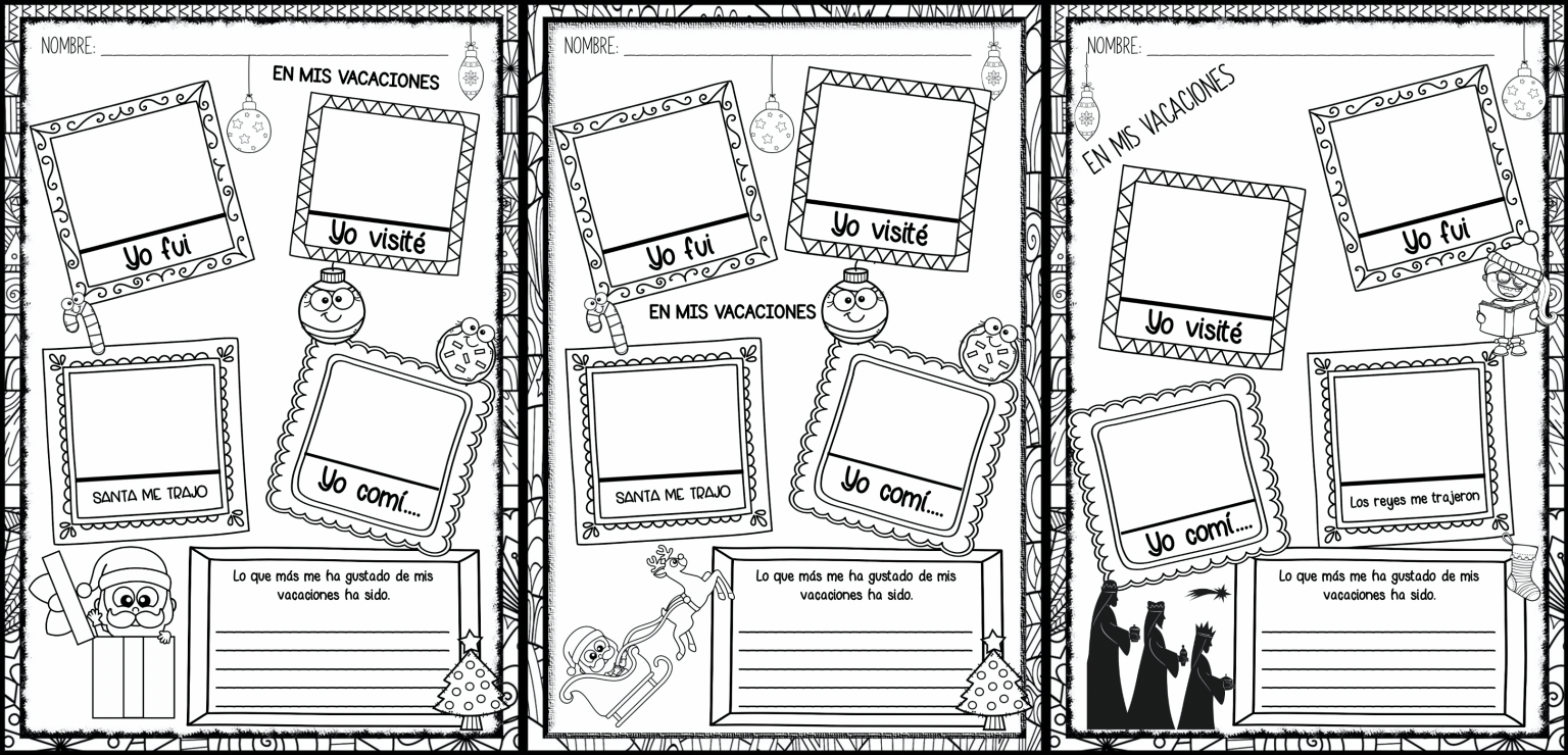 Super Pack de 12 Actividades sobre las vacaciones invierno 2024 ...