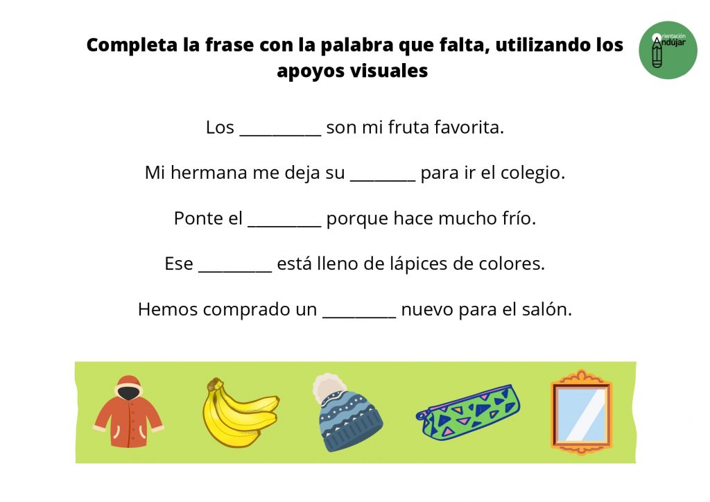 Las frases incompletas: ¿Qué palabra falta? - Actividades de infantil y ...