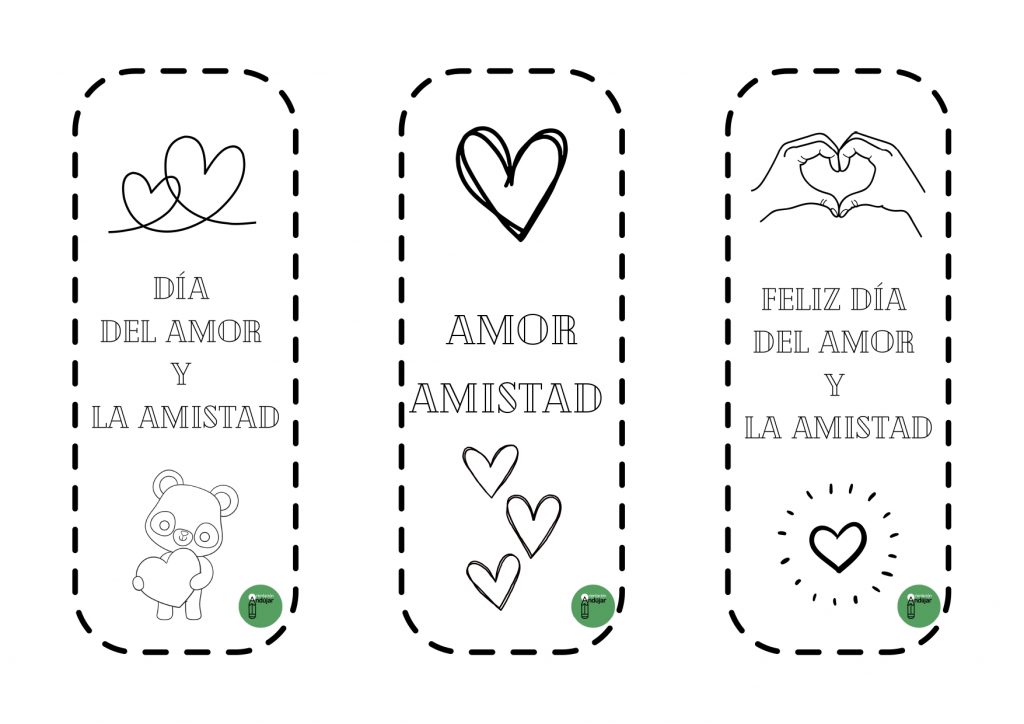 Marcapáginas DÍA DEL AMOR Y LA AMISTAD - Orientacion Andujar