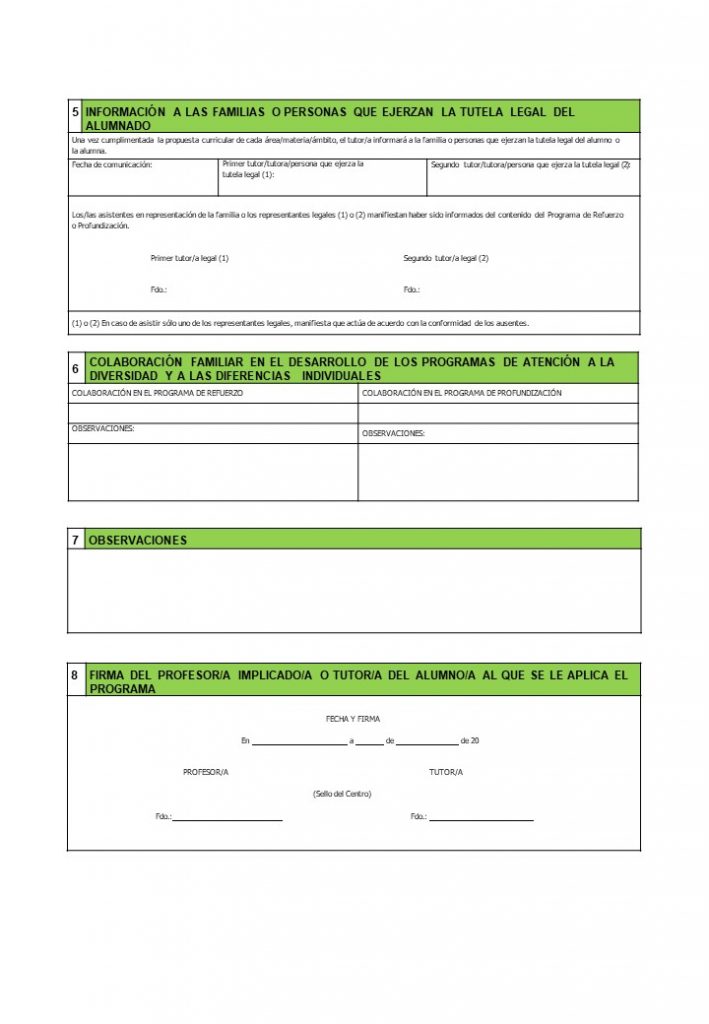 LOMLOE Modelo de Programa de Atención a la diversidad y a las diferencias individuales ...