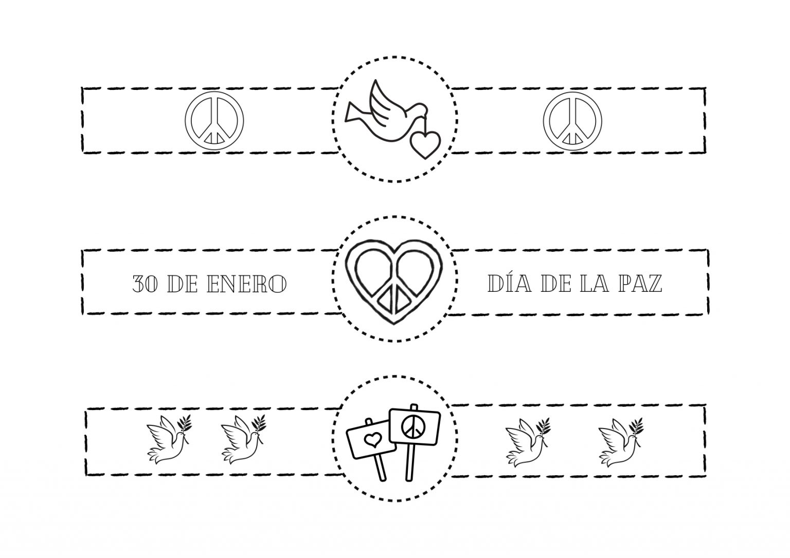 Bonitas pulseras para tus peques DÍA DE LA PAZ - Actividades de ...