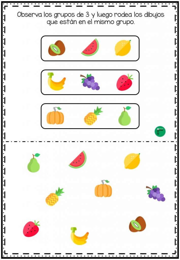 Memoria visual: Grupos de 3 elementos - Orientacion Andujar