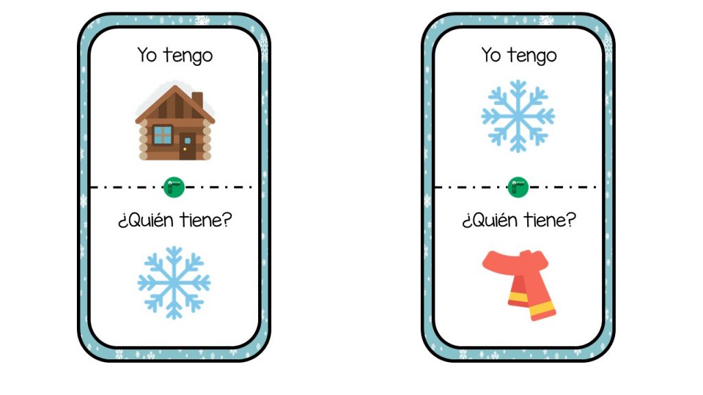 Diverto juego "¿Quién tiene? Yo tengo..." con temática de invierno ...