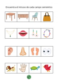 Encuentra el intruso CAMPOS SEMÁNTICOS - Orientacion Andujar