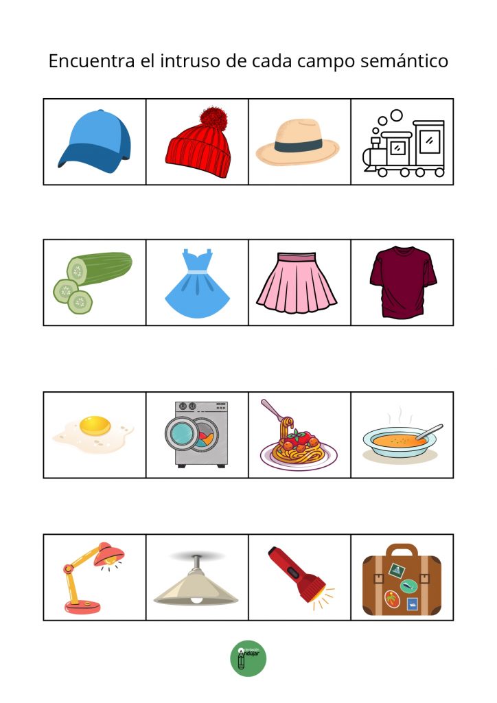 Encuentra el intruso CAMPOS SEMÁNTICOS - Orientacion Andujar