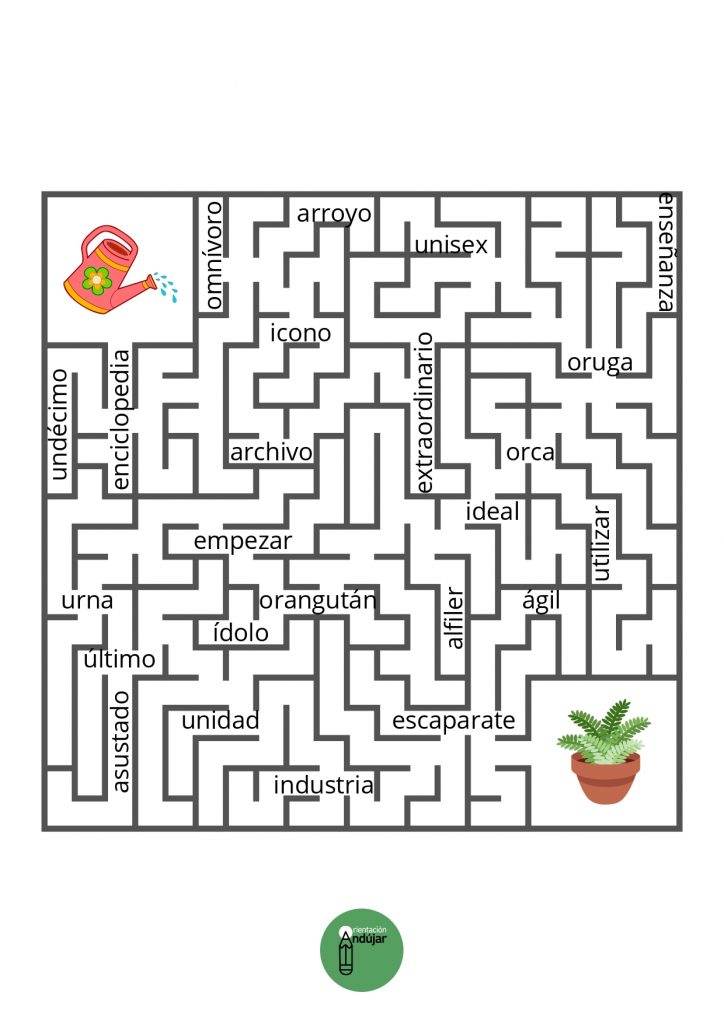 LABERINTOS DE VOCALES aprendemos vocabulario - Orientacion Andujar