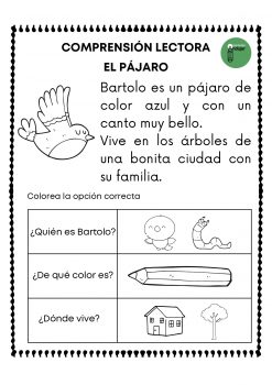 Lecturas iniciales de animales: Colorea la respuesta - Actividades de ...