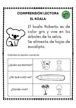 Sencillas comprensiones lectora de ANIMALES - Orientacion Andujar