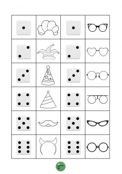 Tira el dado y decora la cara con divertidos adornos de CARNAVAL ...