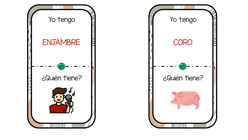 Divertido juego "¿Quién tiene? Yo tengo..." nombres individuales y ...