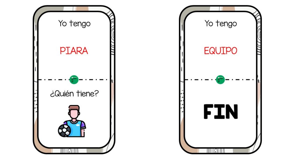 Divertido juego "¿Quién tiene? Yo tengo..." nombres individuales y ...