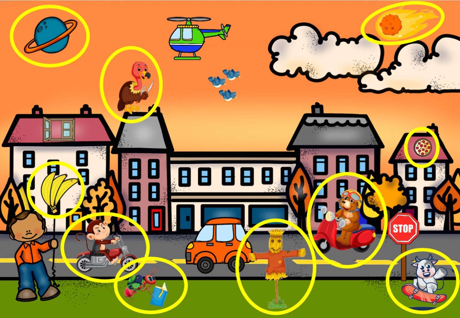 Láminas coloridas de absurdos visuales especiales para Niños/as TEA ...