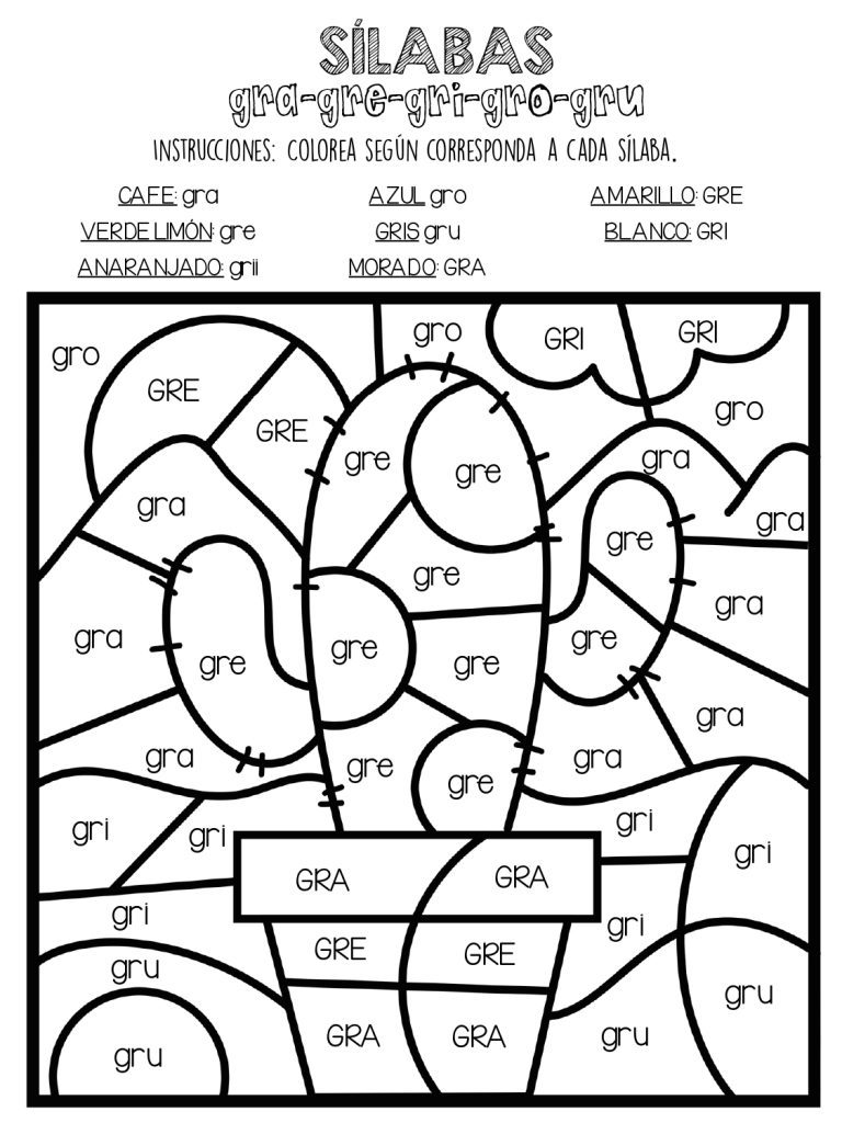 Cuaderno molón para colorear sílabas: sílabas y trabadas - Orientacion ...