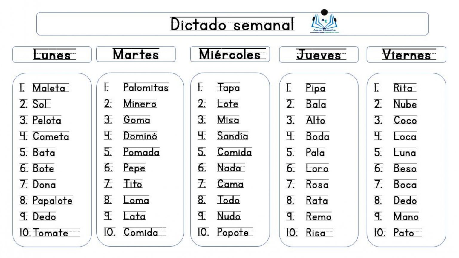 TRABAJAR EL dictado EN CLASE con este dictado de 500 palabras ...