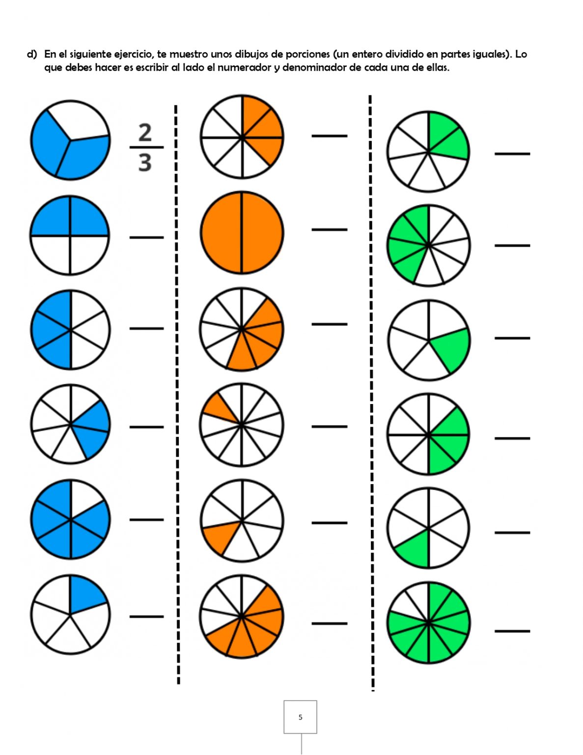 Cuadernillo fracciones tercer ciclo - Orientacion Andujar