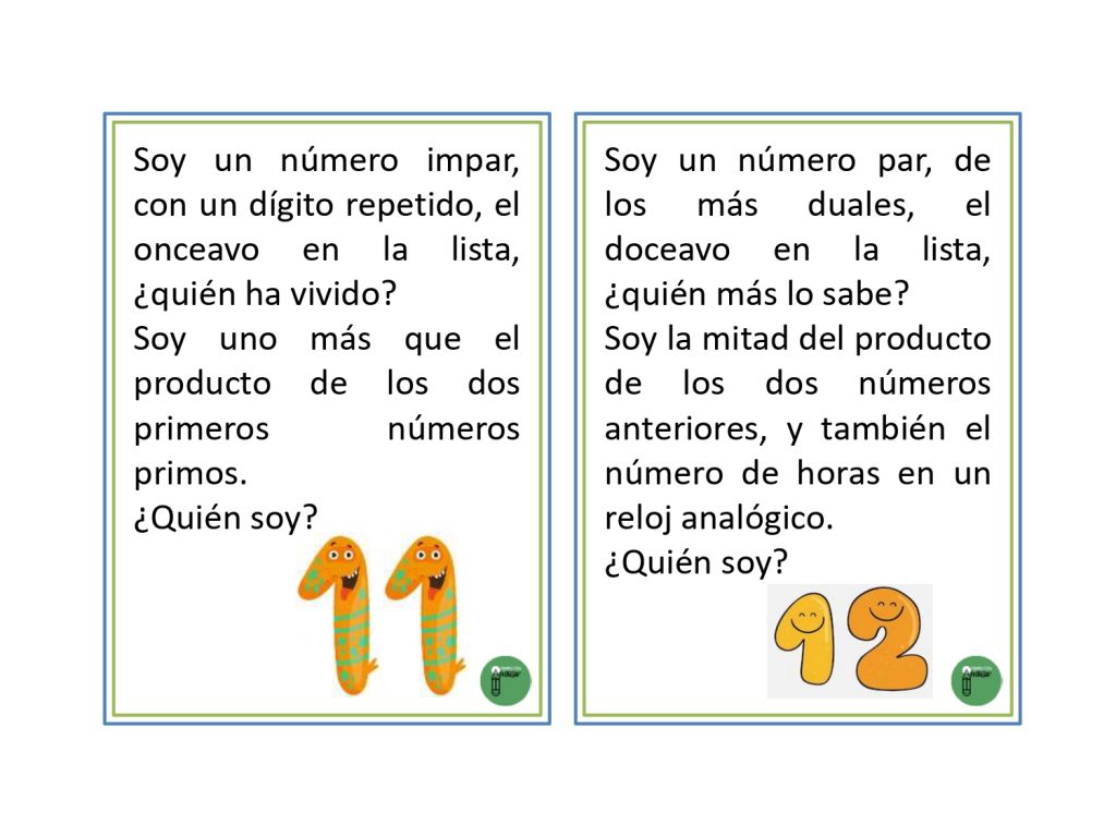 Divertidas adivinanzas de números - Orientacion Andujar