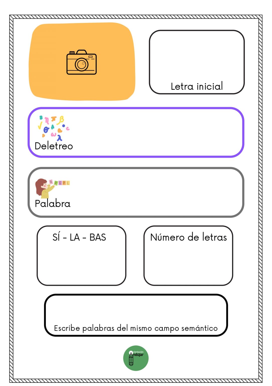Fichas de iniciación a la escritura - Orientacion Andujar