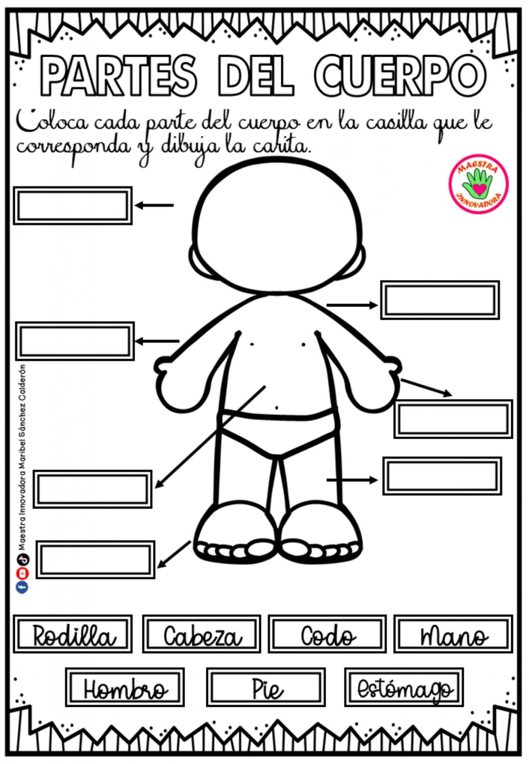 Fichas Para Trabajar El Cuerpo Humano Orientacion Andujar