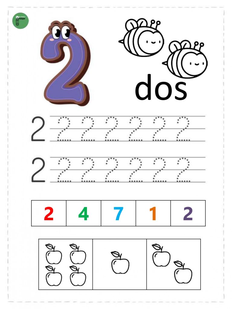Bonitas fichas de NUMERACIÓN 1-9 - Orientacion Andujar