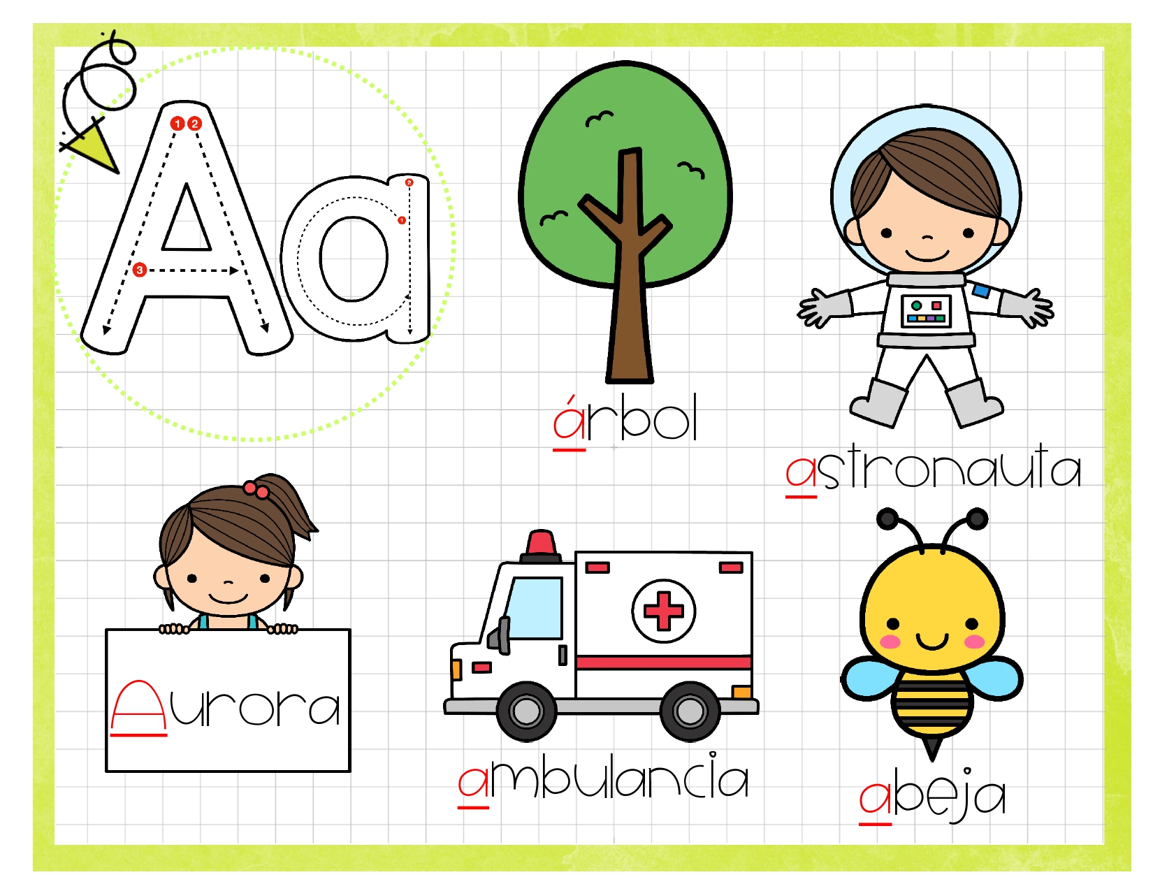 Bonitas láminas del abecedario - Orientacion Andujar