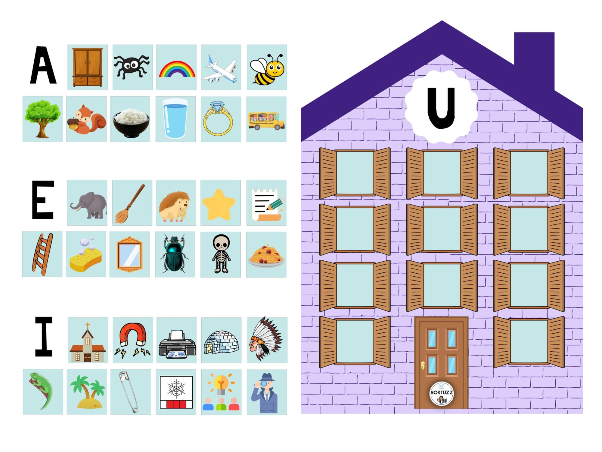 Tabla Imprimible De Vocales