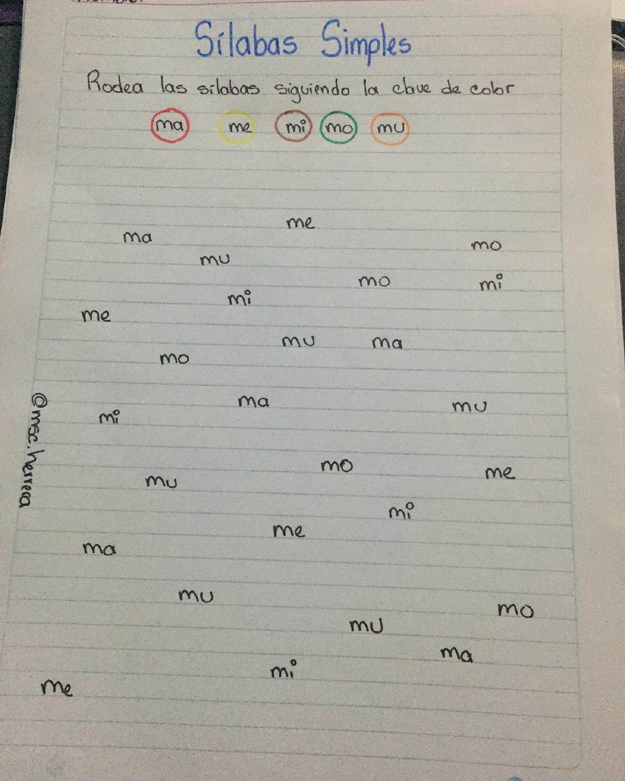 Lectoescritura Cuaderno Guía con Sílabas - Orientacion Andujar