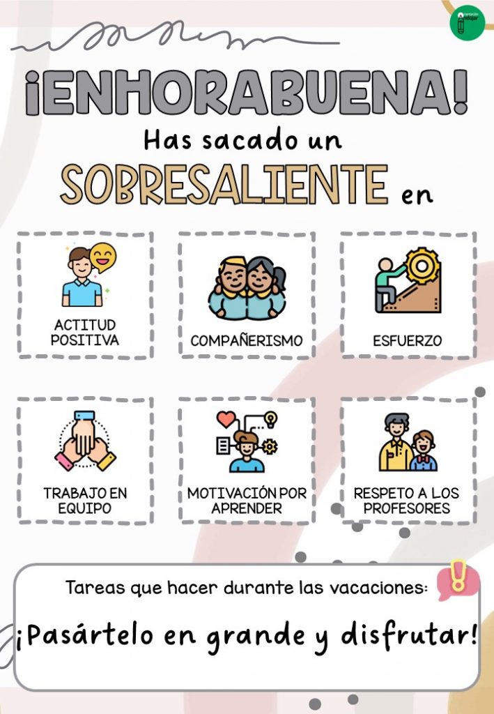 Notas especiales para nuestros alumnos, final 2º trimestre ...