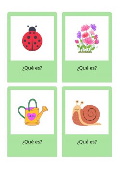 Tarjetas de estimulación lingüística con vocabulario de la primavera ...