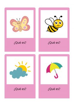 Tarjetas de estimulación lingüística con vocabulario de la primavera ...