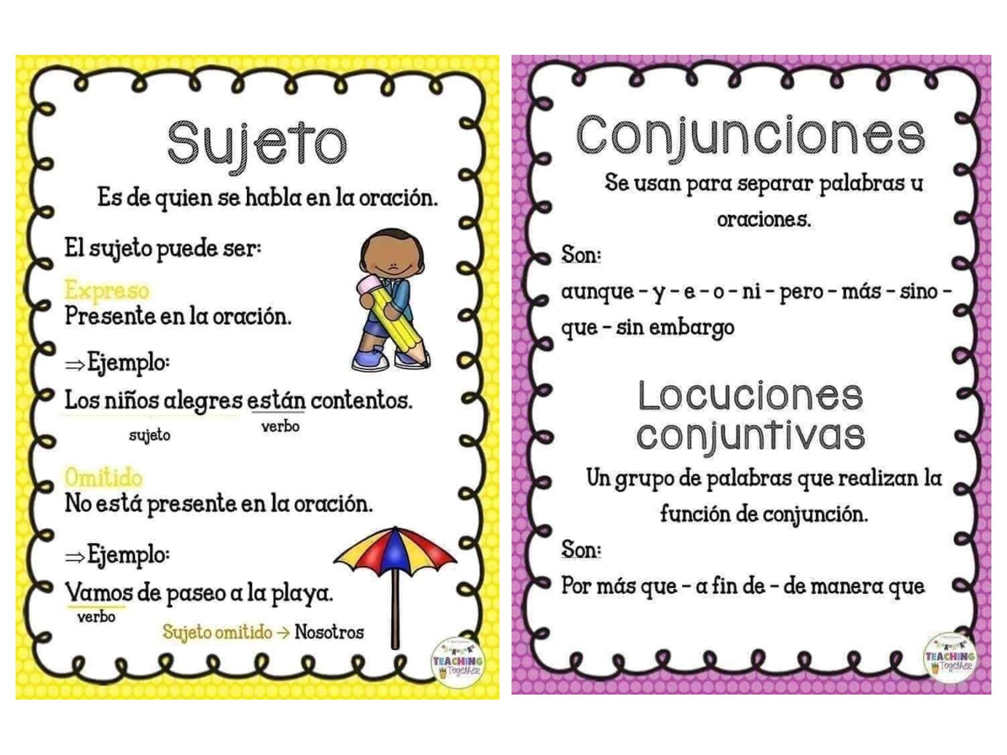 Bonitas tarjetas para trabajar categorías gramaticales gramática ...