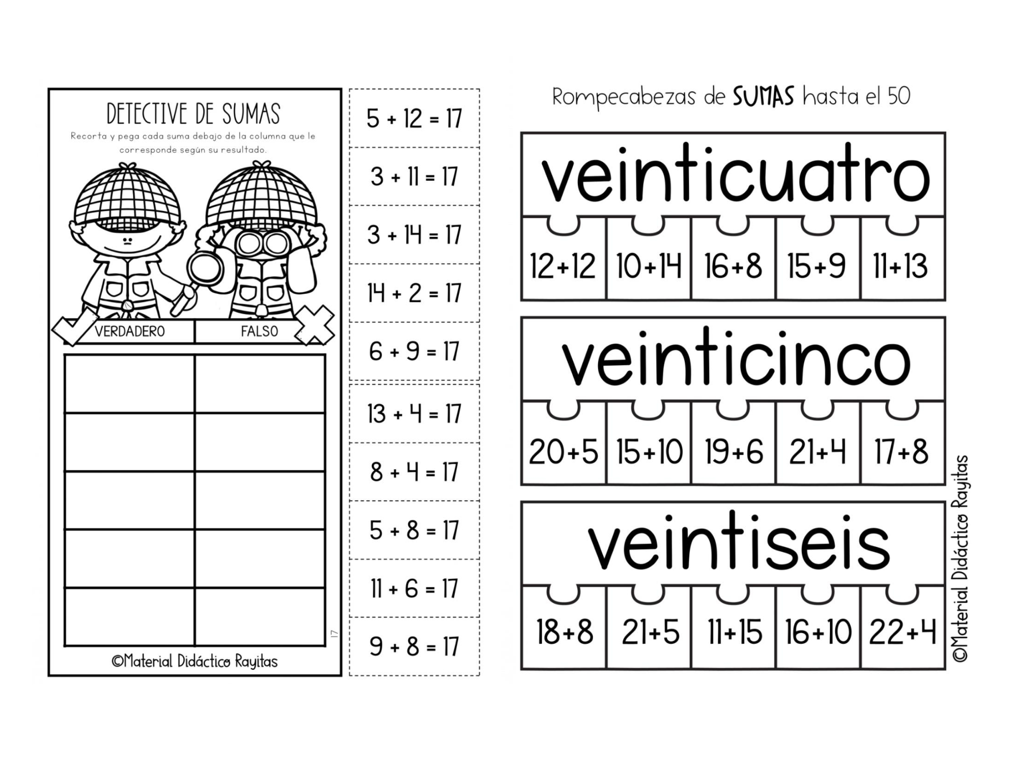 Hojas De Trabajo De Suma Y Cálculo Mental
