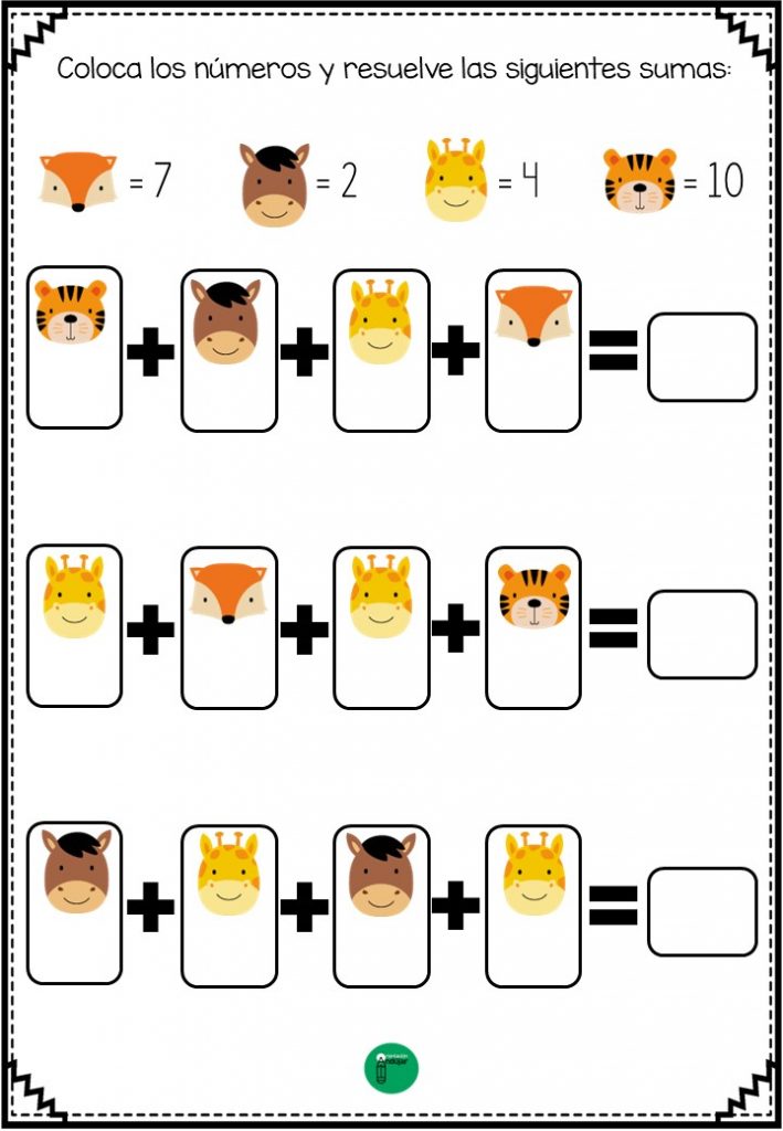 Cálculo mental de sumas sencillas - Orientacion Andujar
