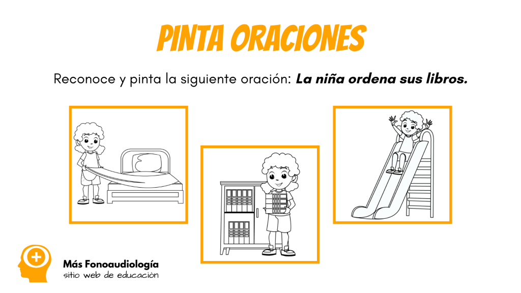 comprensión y formación de oraciones simples Bonita actividad pintamos ...