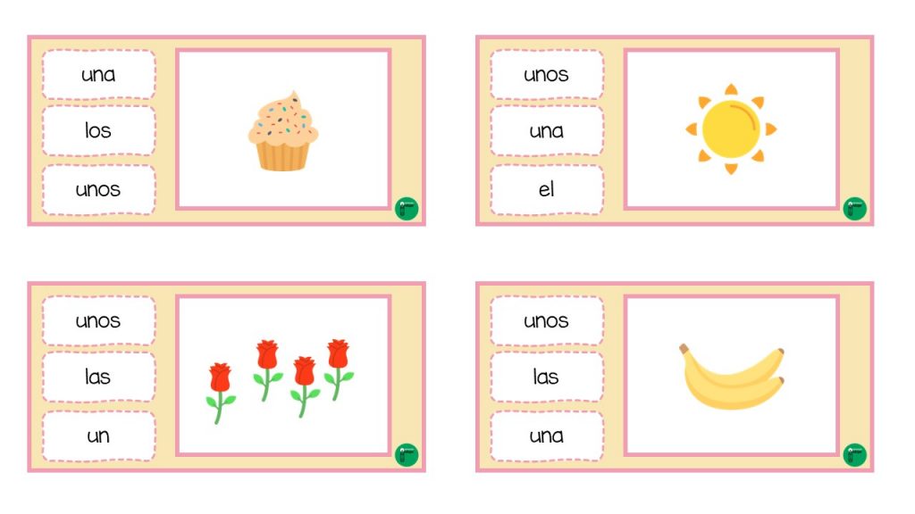 Tarjetitas para trabajar la concordancia de género y número entre ...