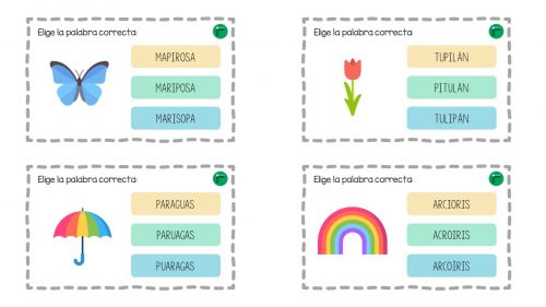 Lectura correcta de palabras con vocabulario de primavera - Orientacion ...