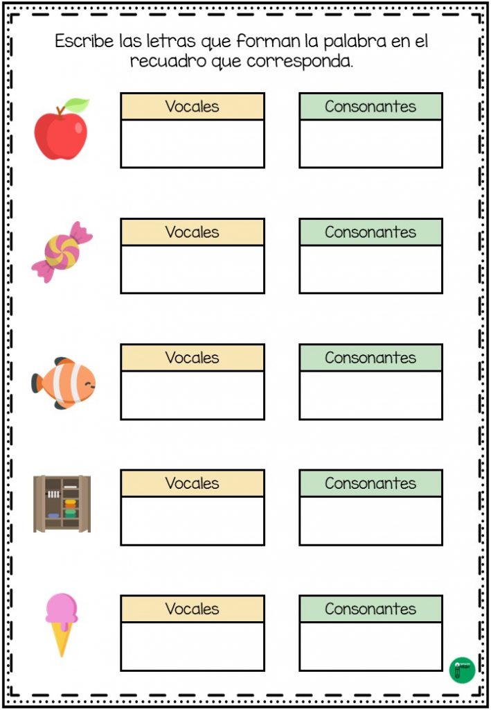 Letras que componen una palabra - Orientacion Andujar
