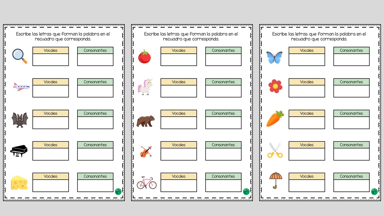 Letras que componen una palabra - Orientacion Andujar