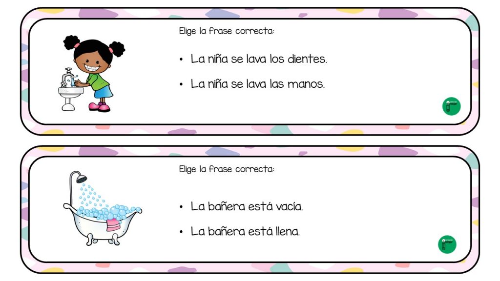 Nuevas tarjetitas para trabajar la comprensión lectora de frases cortas ...