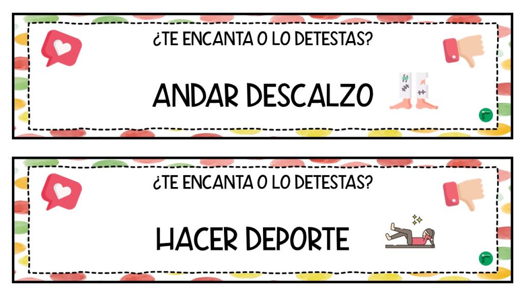 Nuevas tarjetas de conversación para ejercitar la expresión oral en el ...