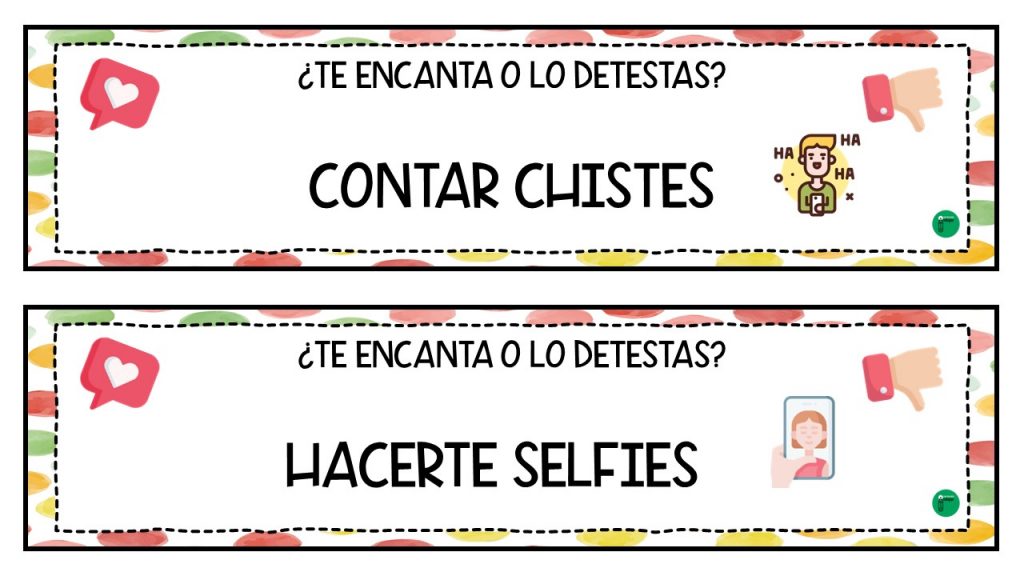 Nuevas tarjetas de conversación para ejercitar la expresión oral en el ...