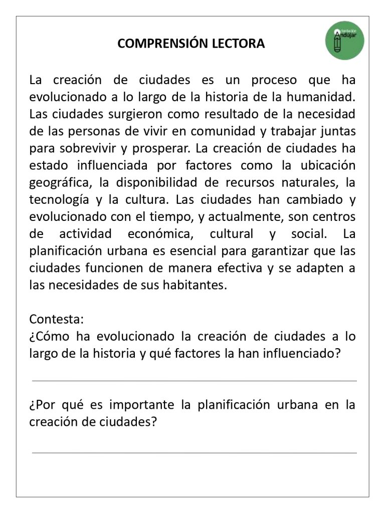 Textos de comprensión lectora para un nivel avanzado de Primaria ...