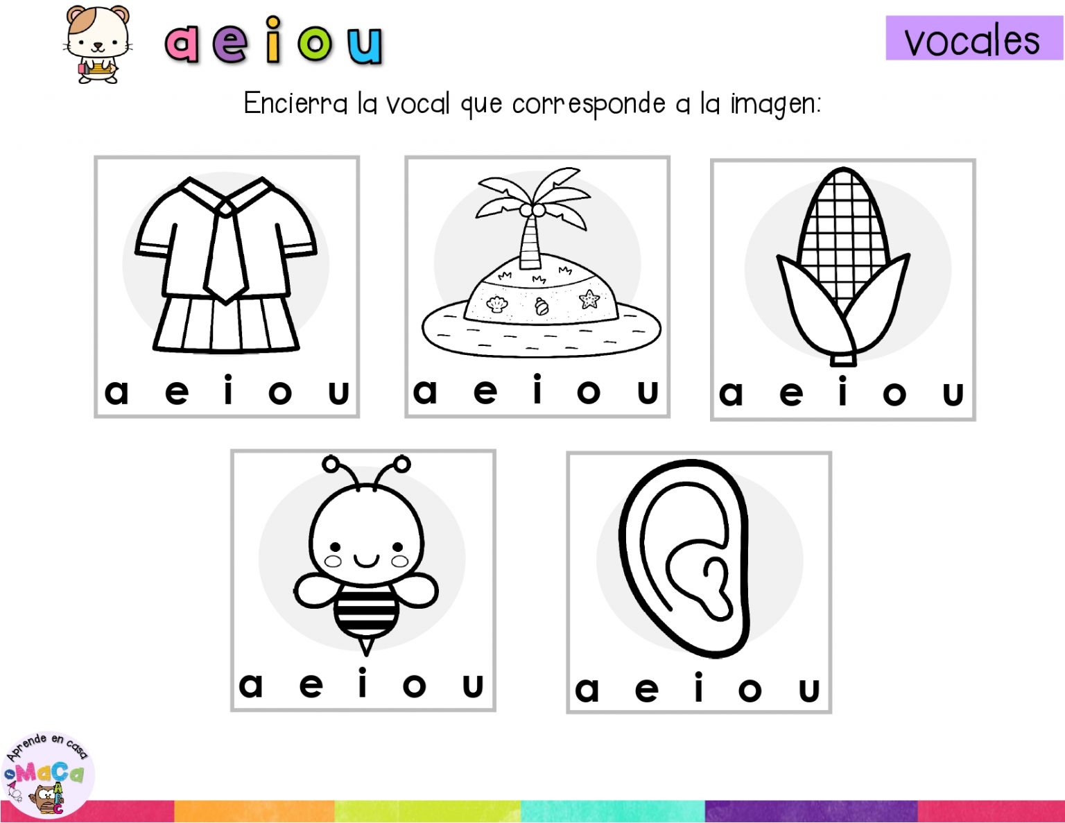 ¡Me divierto y aprendo las VOCALES! - Orientacion Andujar