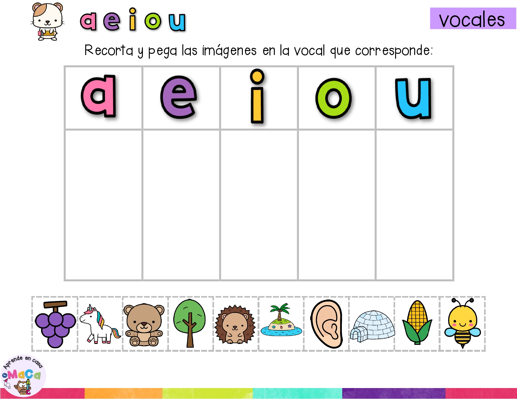 ¡Me divierto y aprendo las VOCALES! - Orientacion Andujar