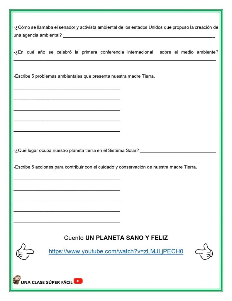 Cuaderno de Actividades Día de la Tierra - Orientacion Andujar