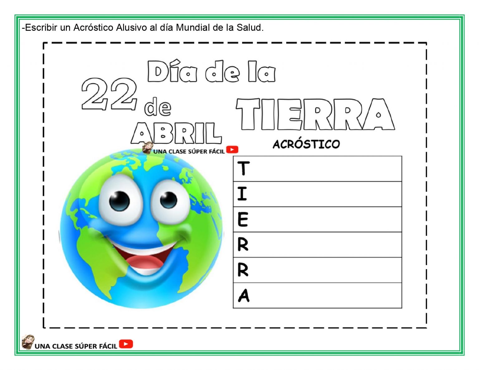 Cuaderno de Actividades Día de la Tierra - Orientacion Andujar