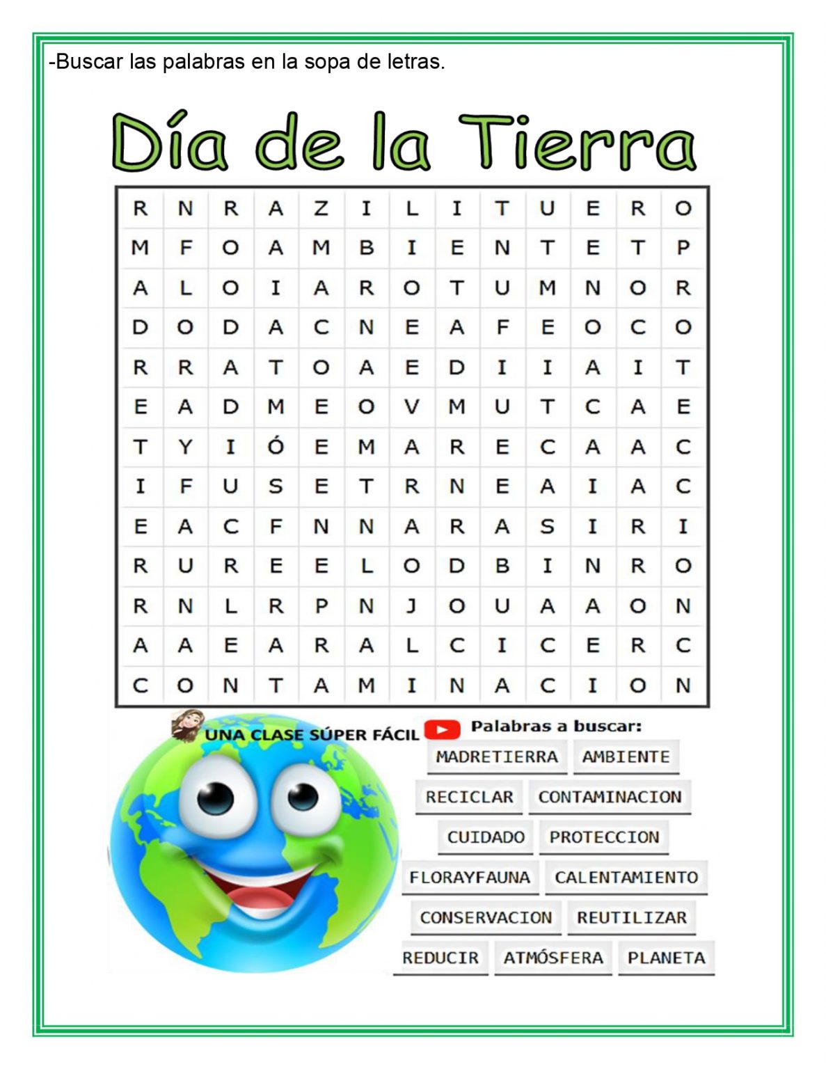 Cuaderno de Actividades Día de la Tierra - Orientacion Andujar