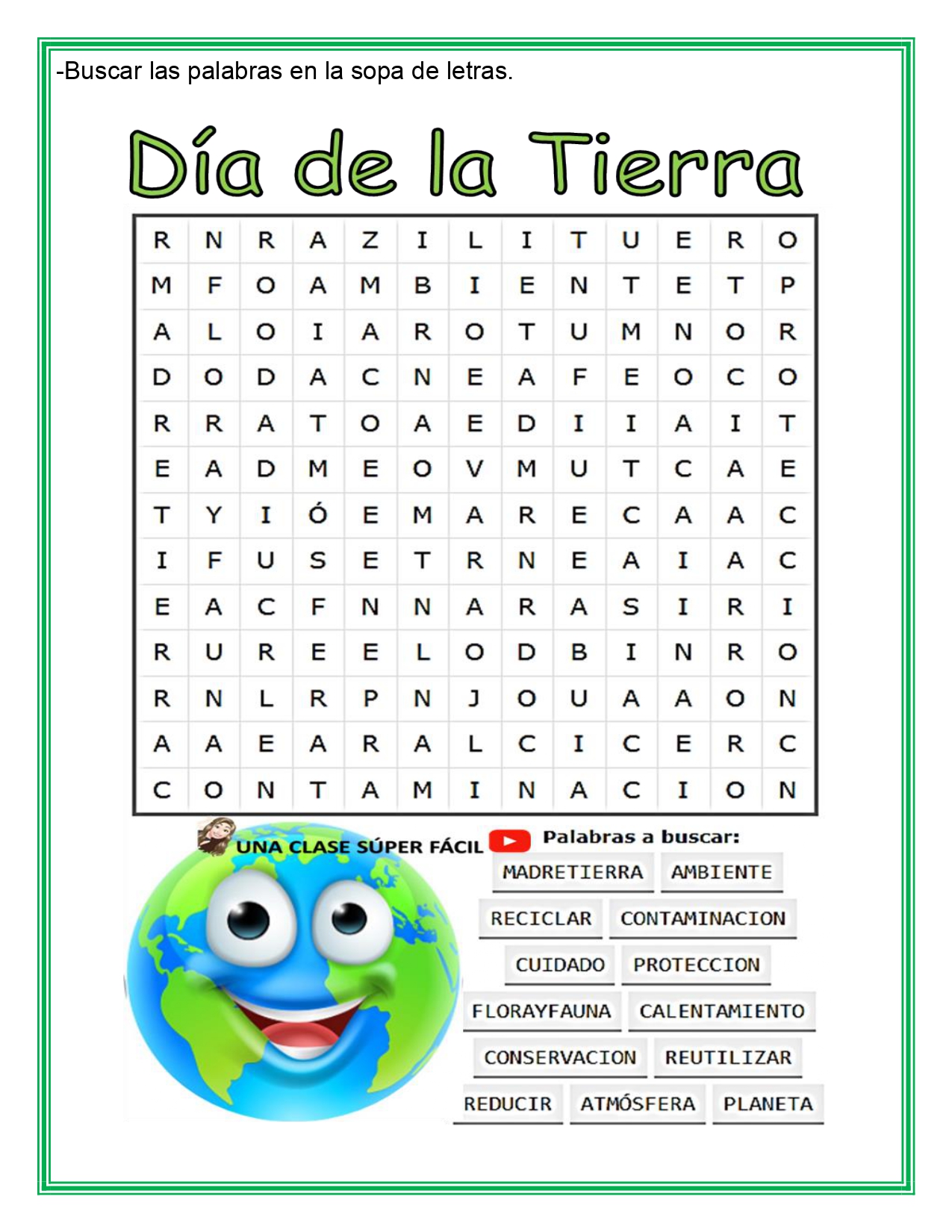 Cuaderno de Actividades Día de la Tierra - Orientacion Andujar