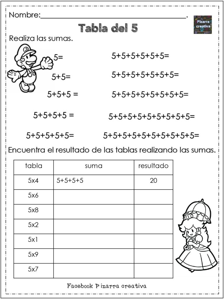 Aprende las tablas de multiplicar con Super Mario tu mejor amigo - Orientacion Andujar