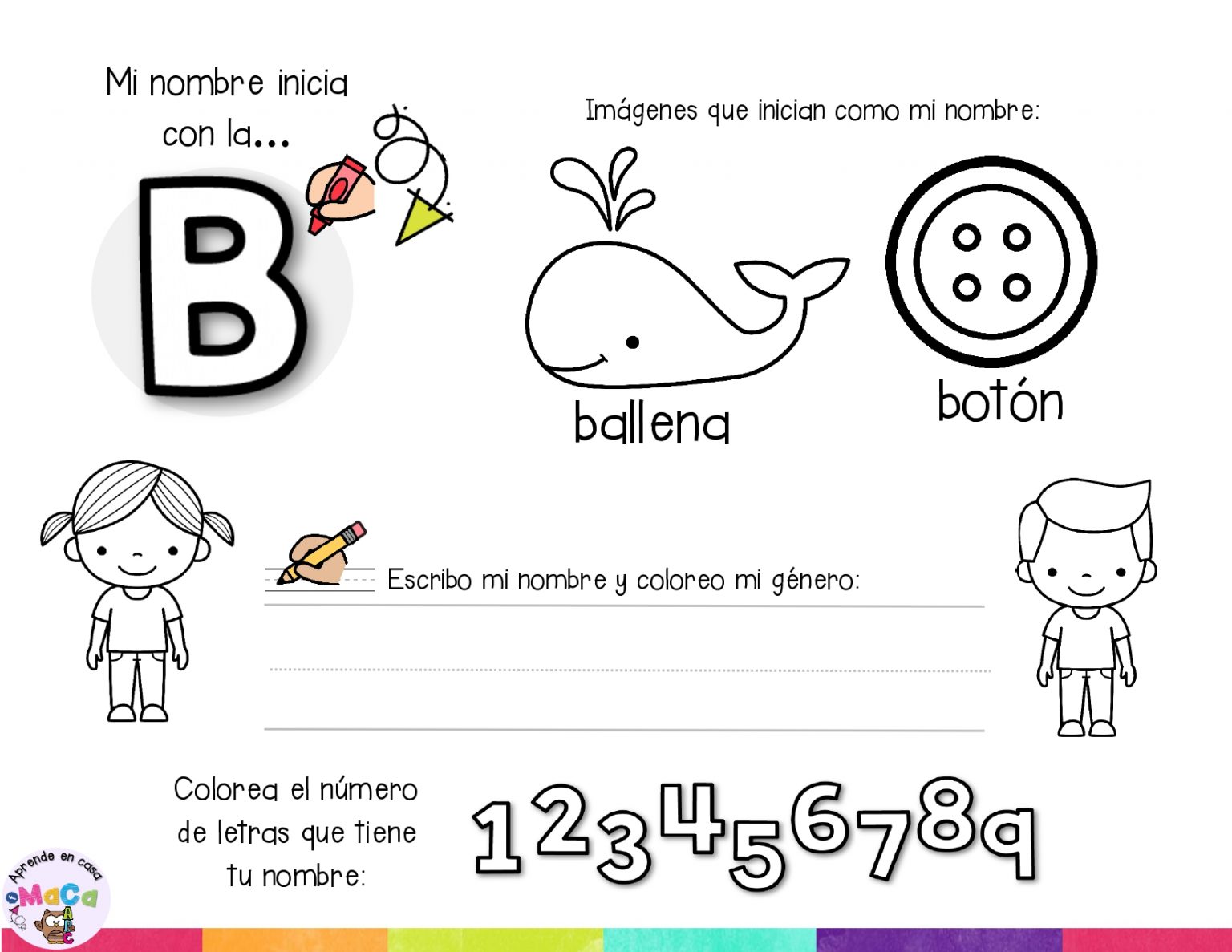 Aprendo y practico MI NOMBRE - Orientacion Andujar